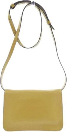 Marni Pre-owned Mending Logo Calfskin Bag - Femme - Pre-owned - Jaune - Taille: ONE Size