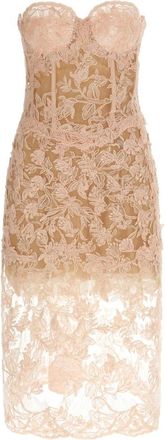 Ermanno Scervino Femme, Robes, Rose, Taille: 36 FR Robe Midi Tulle et Dentelle &agrave; &Eacute;paules D&eacute;nud&eacute;es