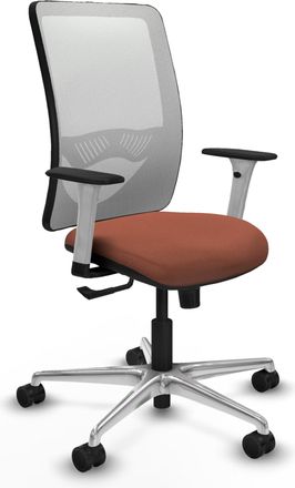 Piqueras y Crespo Zulema B&uuml;rostuhl, verstellbar, mit Armlehnen in Wei&szlig; und Schwarz, ausgestattet mit 3 Positionen und Schneideschaum, mit Rollen von 65 mm, Nylon, Wei&szlig;/