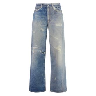 Our Legacy Back Logo Label Wide Jeans - - Jeans - Herren - Blau - W36
