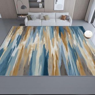 Generic Paillasson Antid&eacute;rapant Brun Clair 140 x 200 cm, Tapis de Sol dint&eacute;rieur Lavable pour entr&eacute;e Cuisine Chambre &agrave; Coucher paillasson d&eacute;coratif, imprim&eacute; A