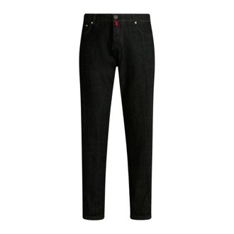 Kiton Homme, Jeans, Noir, Taille: W34 Pantalon en coton stretch
