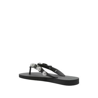 Balenciaga T-Bar Rubber Sandals - Black