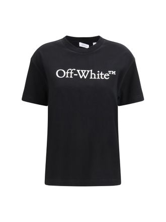 Off-white Womens T-Shirt Bookish Black-White Cotton T-Shirts & Jerseys Black/white