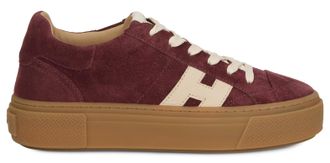 Hogan Womens Sneakers Burgundy Platform Polyamide Trainers