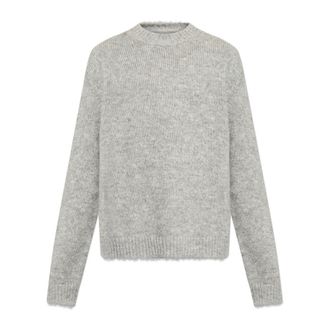 Jil Sander Midweight Woll-Rundhalspullover - - Knitwear - Herren - Grau - L