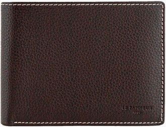 Le Tanneur Portefeuille horizontal zippé 2 volets Charles en cuir grainé