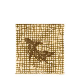 Paul Smith Foulard imprim&eacute; &agrave; carreaux en coton
