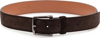 Tod's Homme, Accessoires, Brun, Taille: 105 CM Suede Belt