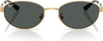 Ray-Ban unisex, Accessoires, Jaune, Taille: 55 MM Rb3774D Lunettes de soleil ovales en m&eacute;tal