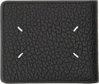 Maison Margiela Logo Cowhide Leather Wallet - Black