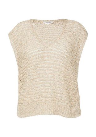 s.Oliver Rundhalspullover Strickpullover Strickpullunder im Relaxed Fit mit Pailletten