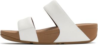 FitFlop Damen LULU Leather Slides Sandal, Urban White, 38 EU, Urban White, 38 EU