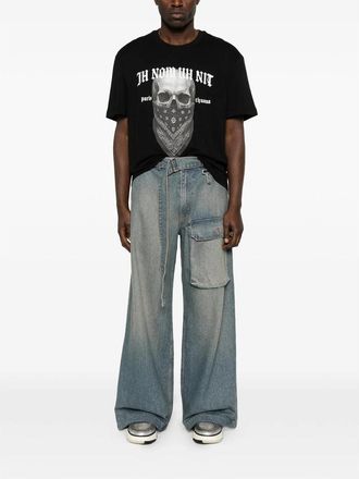 Ih Nom Uh Nit Graphic Print Skull T-Shirt - Black