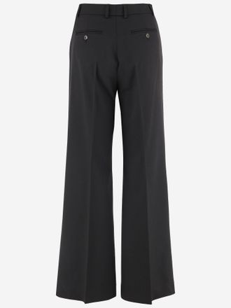 Ql2 Quelledue Womens Pants Wool And Lyocell Black Trousers