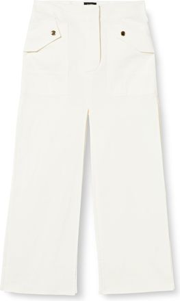 Pinko Damen GALANTI Gonna LINO Stretch Rock, Z07_Bianco SETA, 36