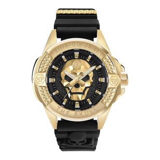 Philipp Plein $Kull Titan Gold Watch - - Accessories - Herren - Schwarzk - ONE SIZE