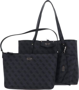 Guess Eco Brenton Tote Coal Logo