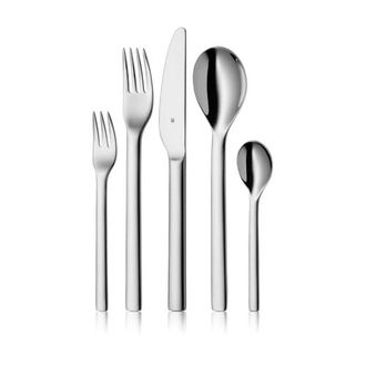 WMF Habitum Edelstahl Besteck Set 6 Personen, Essbesteck Set 30 teilig, Monobloc-Messer, Cromargan Edelstahl poliert, gl&auml;nzend, sp&uuml;lmaschinenfest
