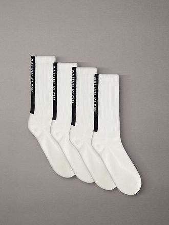 Calvin Klein Lot de 4 paires de socquettes en coton doux et extensible