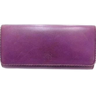 Loewe Portefeuille en cuir Pre-owned - Femme - Pre-owned - Violet - Taille: ONE Size