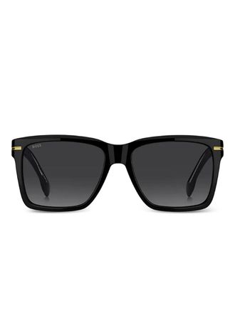 HUGO BOSS lunettes de soleil &agrave; monture carr&eacute;e - Noir