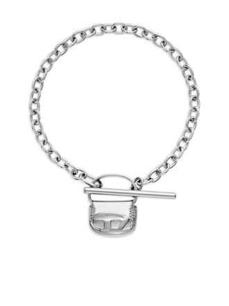 Diesel bracelet DR &agrave; breloque - Argent