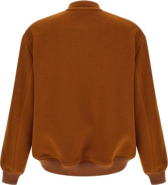 Valentino Garavani Virgin Wool and Cashmere Bomber Jacket - Tobacco