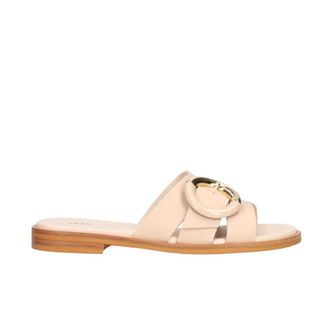 Frau Femme, Chaussures, Rose, Taille: 41 EU Sandale Ciabatta en Cuir Bicolore