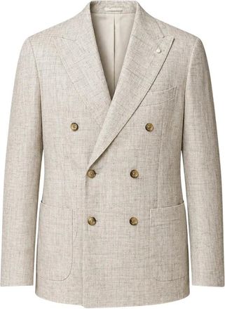 Luigi Bianchi Mantova Homme, Vestes, Beige, Taille: XL Blazer Crois&eacute;