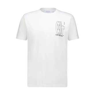 Off-white Outline Double Arrow Slim Cotton T-Shirt - - Tops - Herren - Wei&szlig; - XL