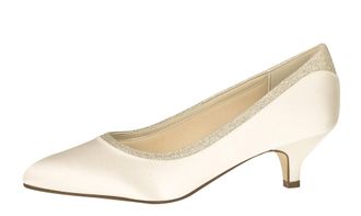 Rainbow Club Brautschuhe Bobbie - Ivory Satin Glitzer - Pumps Gr&ouml;&szlig;e 36.5 EU 3.5 UK Damen