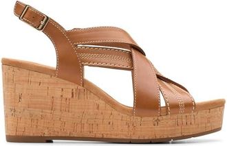 Clarks Femme Sabina Sling Sandale, Tan Leather, 37.5 EU