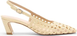 Stuart Weitzman Femme, Chaussures, Jaune, Taille: 37 EU Stassi Woven Slingback 50