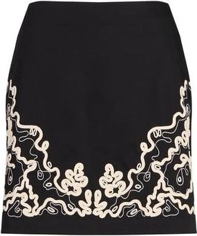 HUGO BOSS Jupe courte brod&eacute;e en coton