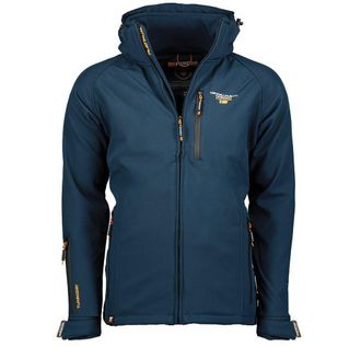 Geographical Norway Softshelljacke Herren - leichte wasserabweisende Übergangsjacke für Frühling (Sommer atmungsaktiv winddicht Größen S-7XL, 1-St) Mit Kapuze