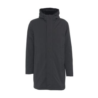 Herno Schwarzer Parka Aw25 - - Coats - Herren - Schwarzk - L