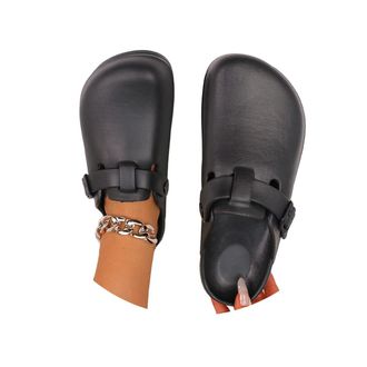 Minetom Gartenclogs Damen Clogs Gummi Gartenschuhe Leicht Gummischuhe Sommer Pantoletten Berufsschuhe Geschlossen Hausschuhe A Schwarz 38 EU