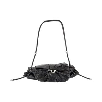 Diesel Kleine Leder-Schultertasche in Schwarz - - Bags - Damen - Schwarzk - ONE SIZE