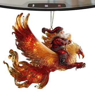 Generico Weihnachtsmann auf Schlitten | Zweidimensionale Dekoration zum Aufh&auml;ngen und Konservieren - Weihnachtsmann-Anh&auml;nger aus Acryl f&uuml;r Weihnachtsbaum - Fen