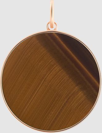 Ginette NY Pendentif Jumbo Ever OEil de Tigre Or Rose