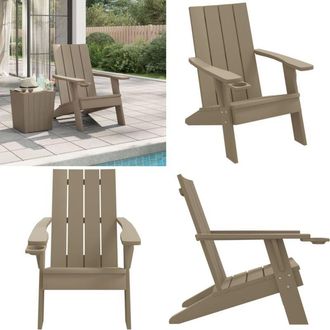 vidaXL Vidaxl - Adirondack-Gartenstuhl Hellbraun 75x88,5x89,5 cm Polypropylen - Gartenstuhl - Adirondack-Stil - Outdoor M&ouml;bel - Gartenm&ouml;bel - Balkonm&ouml;bel
