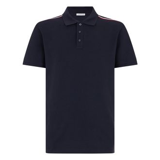 Moncler Homme, Tops, Bleu, Taille: L Polo &agrave; Manches Courtes