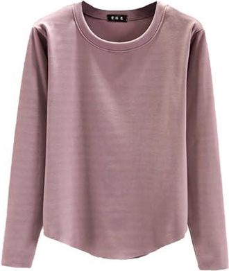 Generic sous Pull Femme Haut Thermique Femme sous Pull Thermique Femme Doux Glamour Top Thermique Manches Longues Seamless avec Soutien Gorge Polaire Bross&eacute;e 