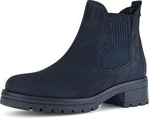 Gabor Bottines Chelsea pour femme, largeur supplémentaire modérée (G), Bleu nuit 46, 38.5 EU