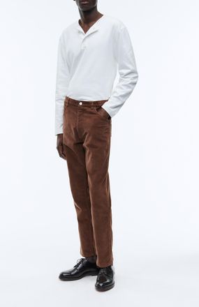 Fursac Pantalon en velours c&ocirc;tel&eacute; marron - Taille 29 - Homme