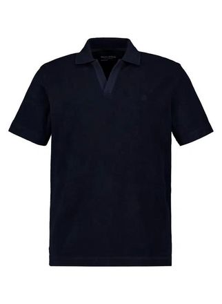 Marc O'Polo Herren Polo-Shirt blau Baumwoll-Frottee