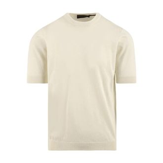 FILIPPO DE LAURENTIIS Baumwoll-T-Shirt mit Rundhalsausschnitt - - Knitwear - Herren - Beige - 2XL
