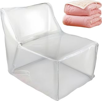 Generic Stofftier-Sitzsack-Aufbewahrung, transparenter Pl&uuml;schtier-Sitzsack f&uuml;r Erwachsene, wiederverwendbarer Pl&uuml;schtier-Organizer f&uuml;r Bett, Entspannungsraum,