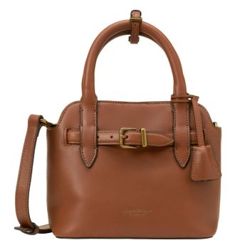 Marc O'Polo Leder Handtasche Umh&auml;ngetasche Gia Crossbody Bag Dark Cognac braun